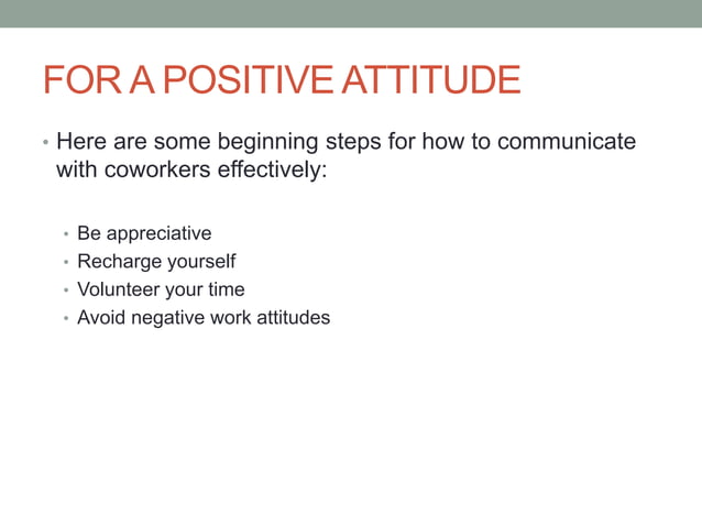 Positive thinking in workplace | PPTX