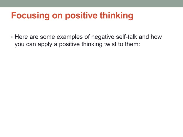 Positive thinking in workplace | PPTX