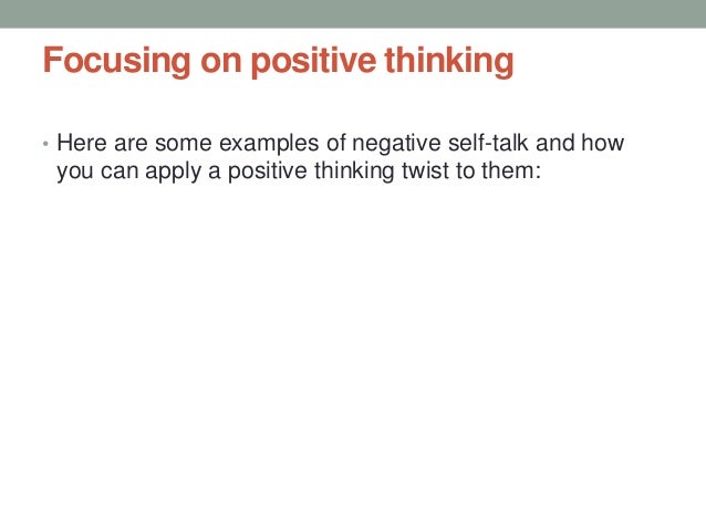 Positive thinking in workplace