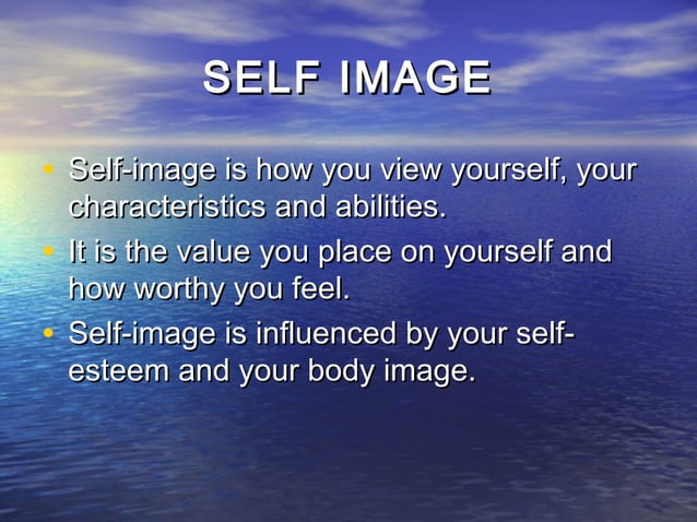 Positive thinking self image | PPT