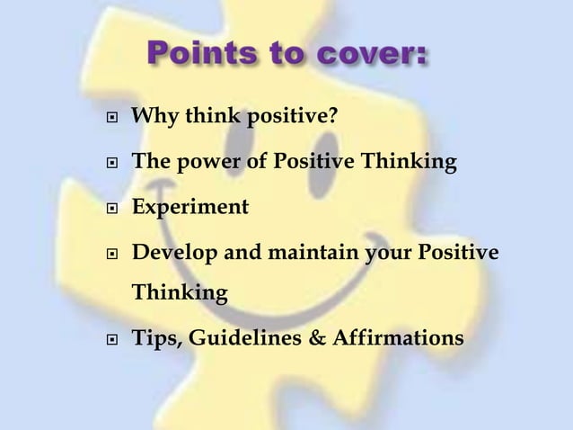 Positive Thinking | PPT