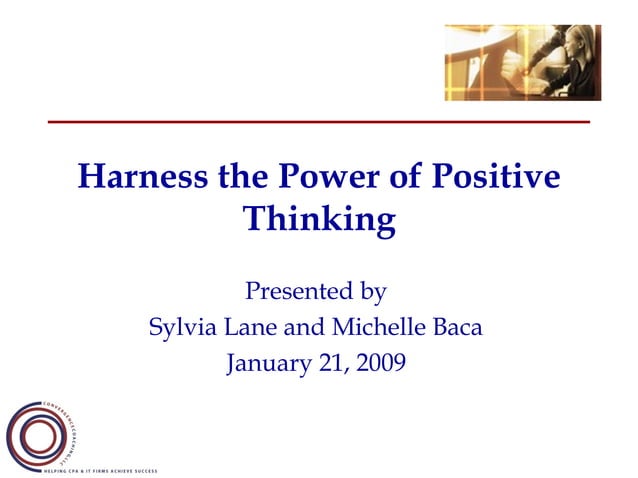 Positive thinking | PPT | Mental Health | Diseases and Conditions