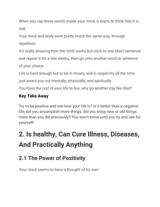 Positive Thoughts How To Be Positive And Happy Every Moment | PDF