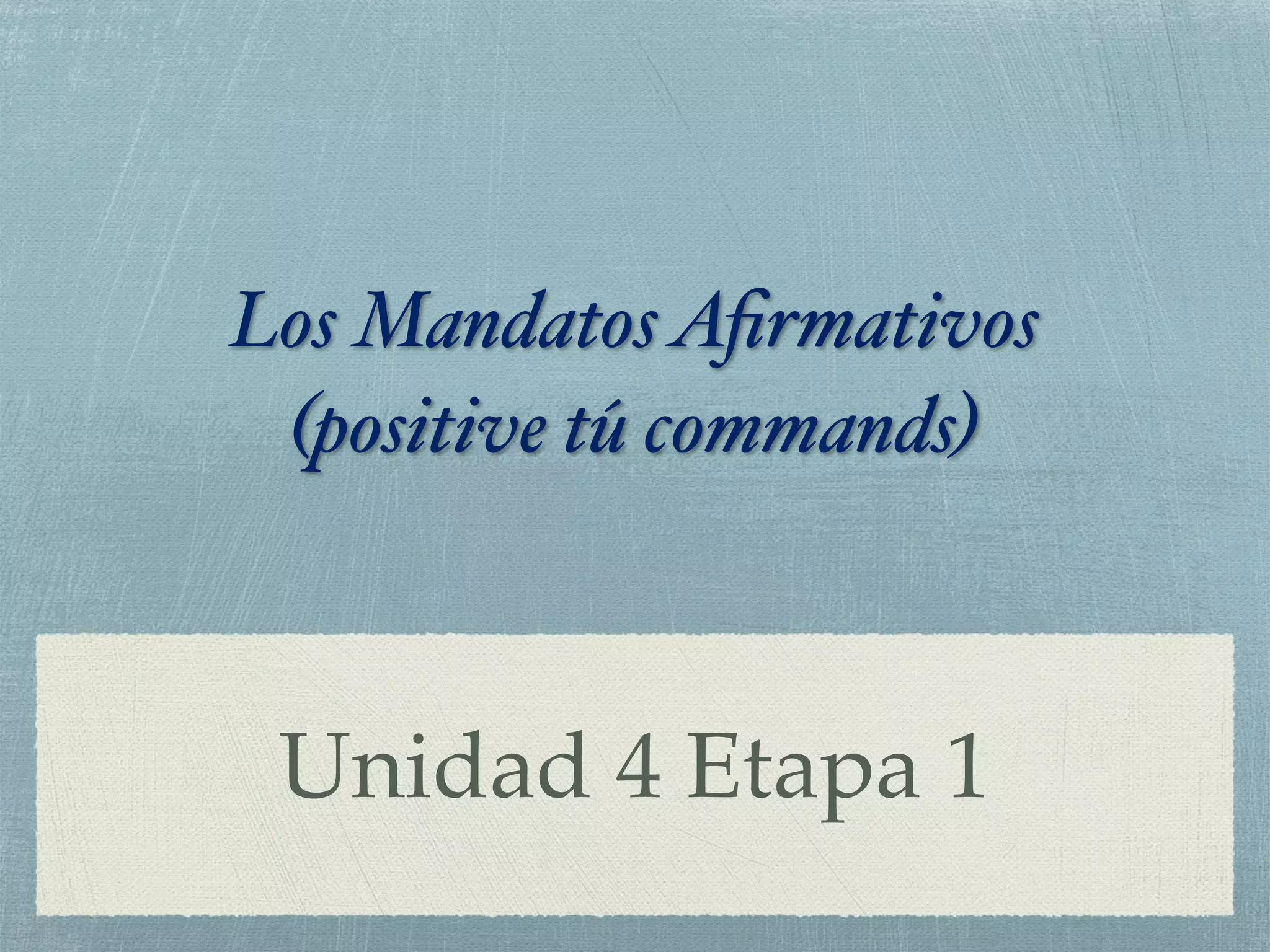 Positive tú commands | PDF