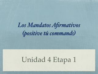 Positive tú commands | PDF