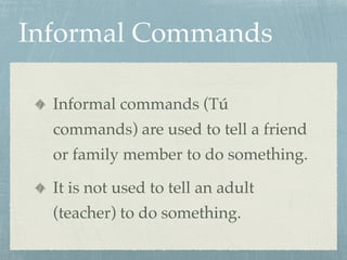 Positive tú commands | PDF