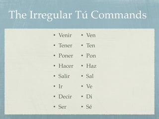 Positive tú commands | PDF