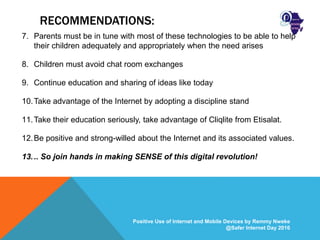 Positive Use of Internet and Mobile Devices | PPT