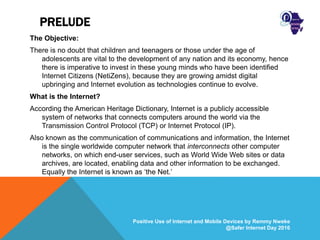 Positive Use of Internet and Mobile Devices | PPT