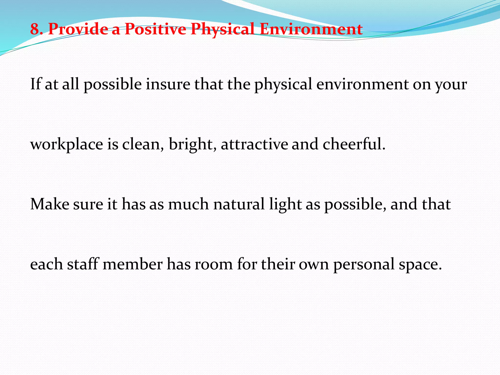 Positive work environment | PPTX