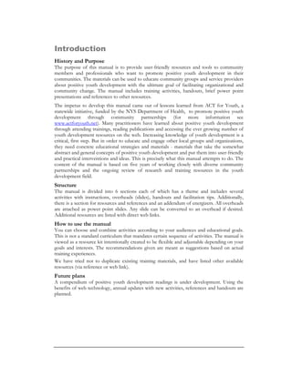 Positive youth development resource manual | PDF