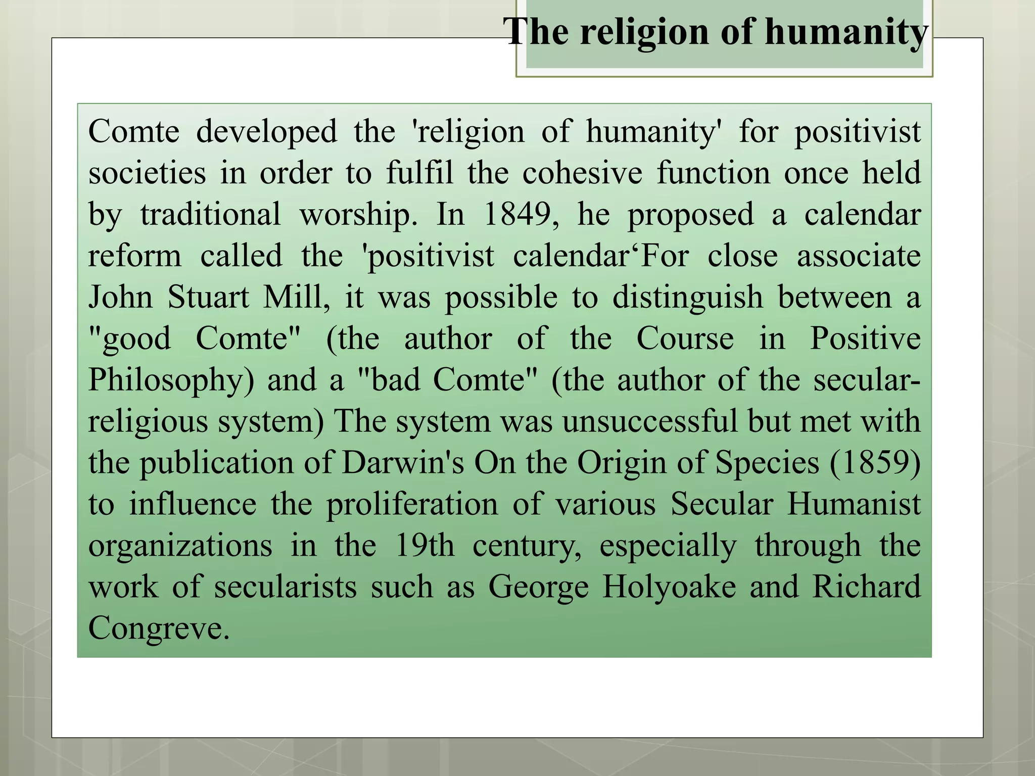 Positivism and Auguste comte | PPTX