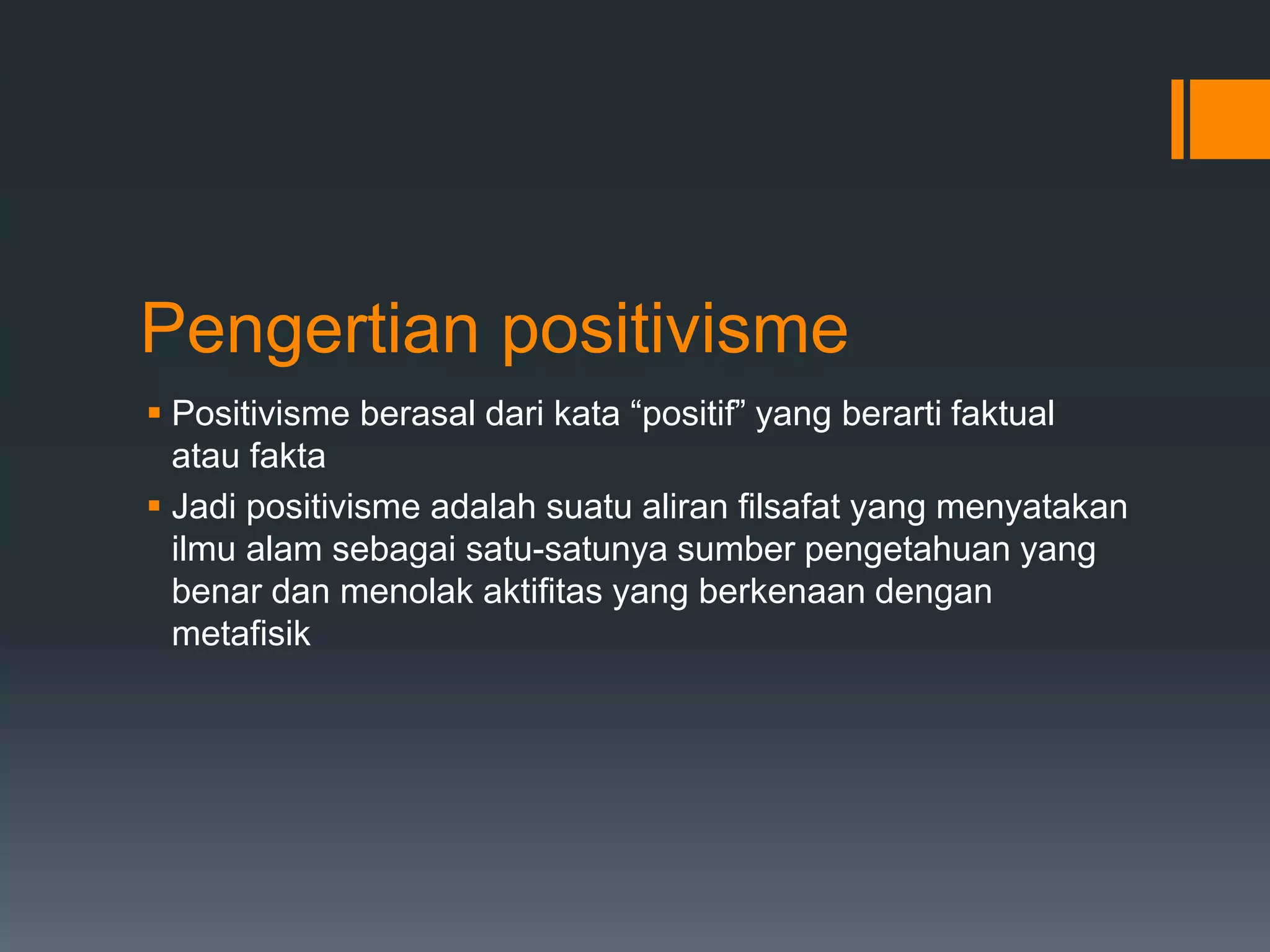 Positivisme | PPTX