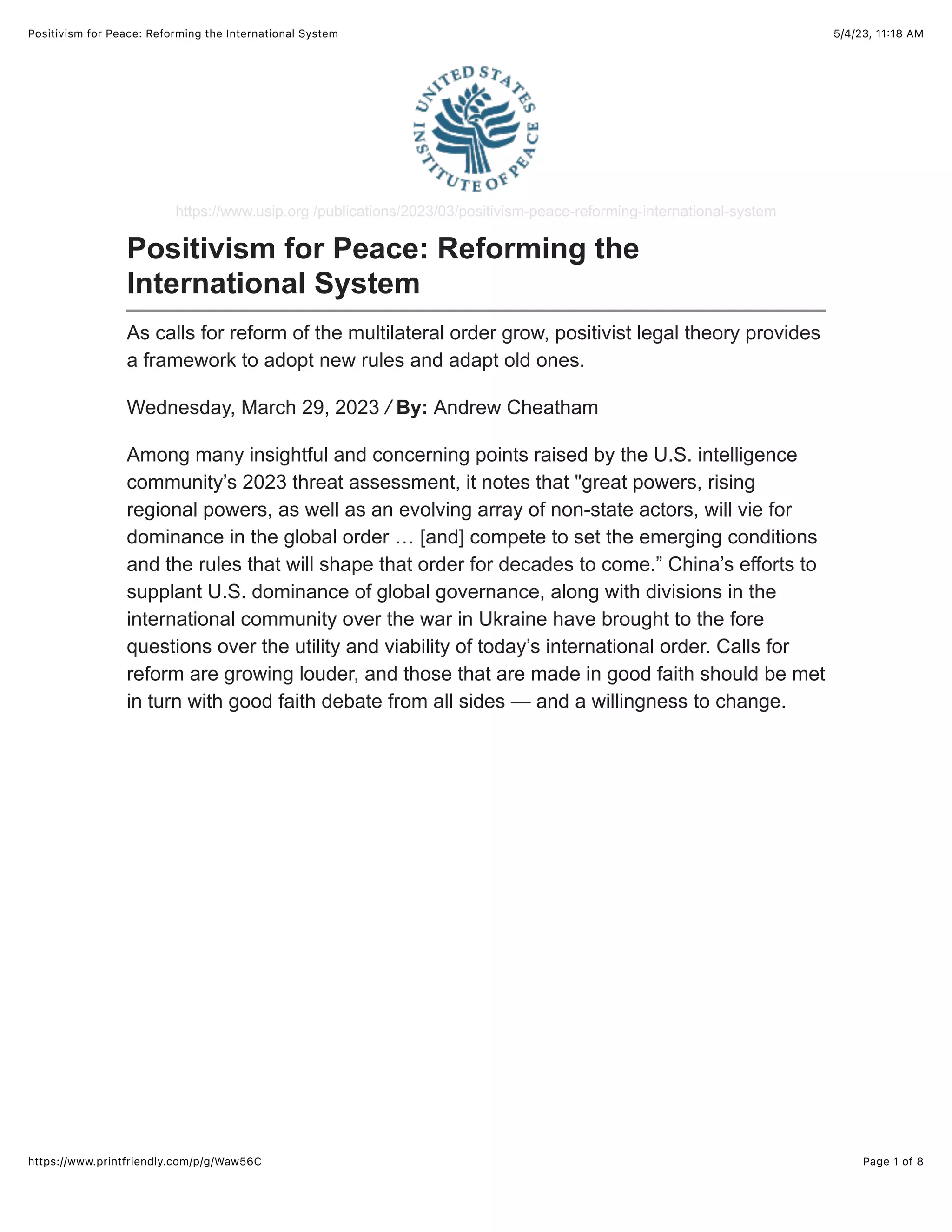 Positivism for Peace: Reforming the International System.pdf