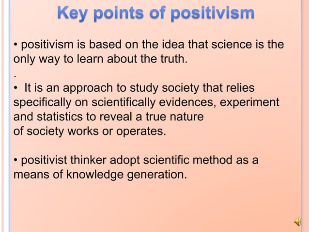 Positivist approach to research | PPTX