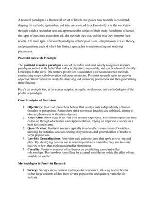 Positivist Research paradigm (1) in the field of research processs.pdf