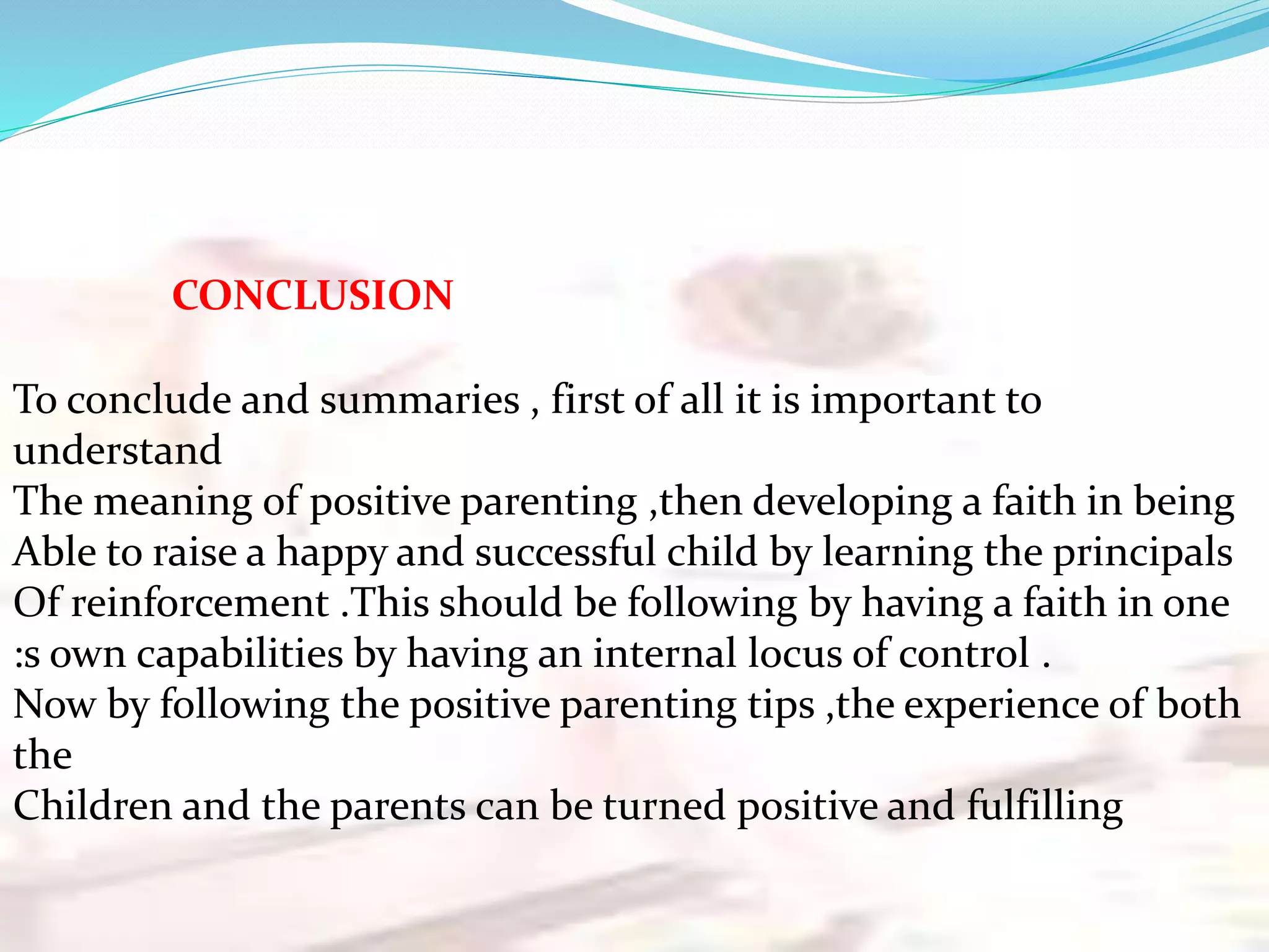 Positve parenting | PPTX