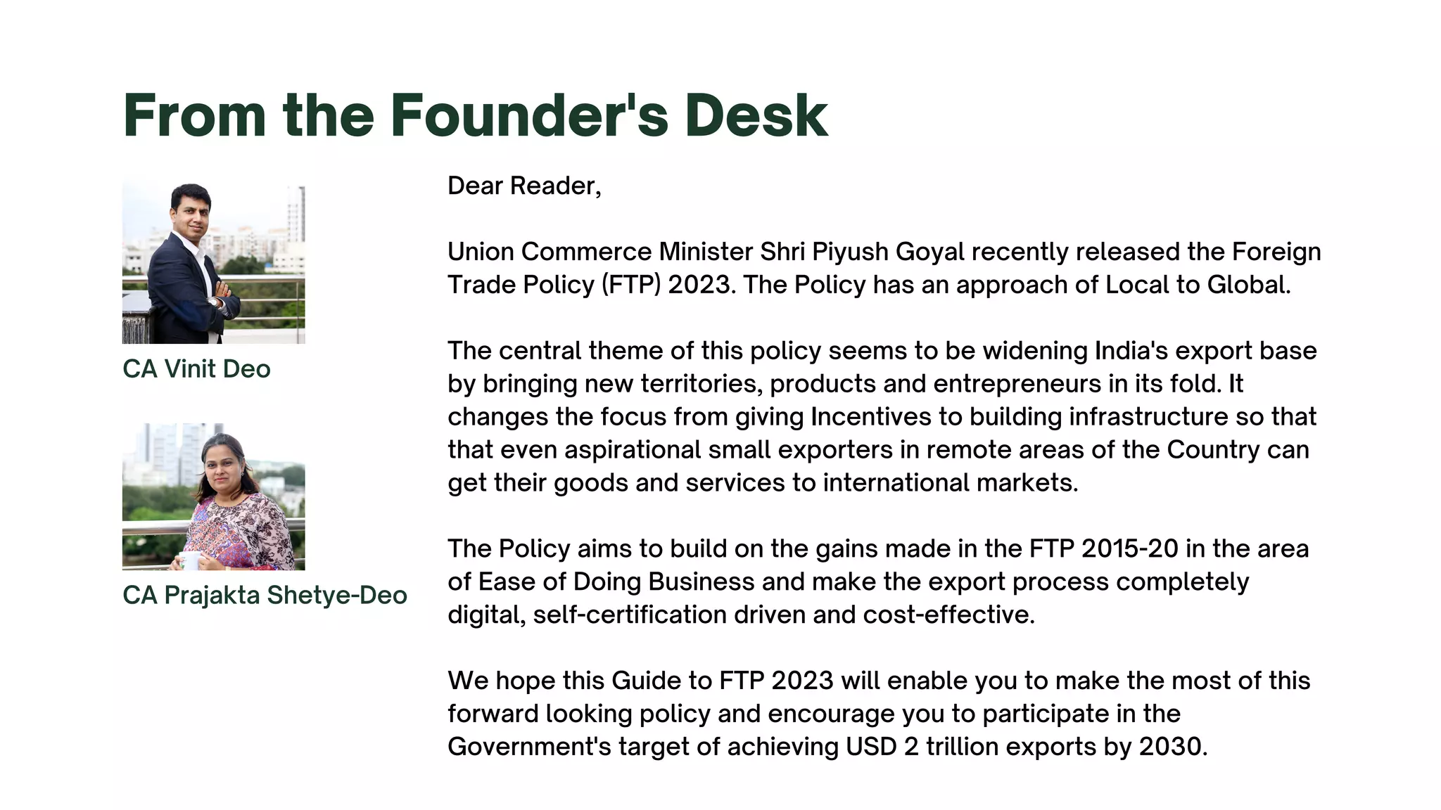 Foreign Trade Policy, 2023 for MSMEs & Startups | PDF