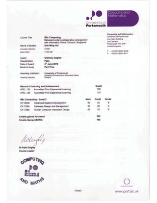 Degrees and Transcripts | PDF