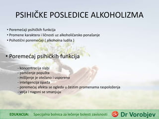 Alkoholizam lecenje, fizičke i psihičke posledice | PPTX