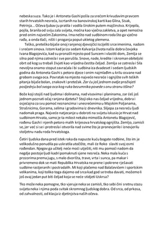 Posljednja očeva molitva | DOCX