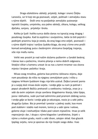Posljednji ispracaj Zeljka Lanovica | DOCX