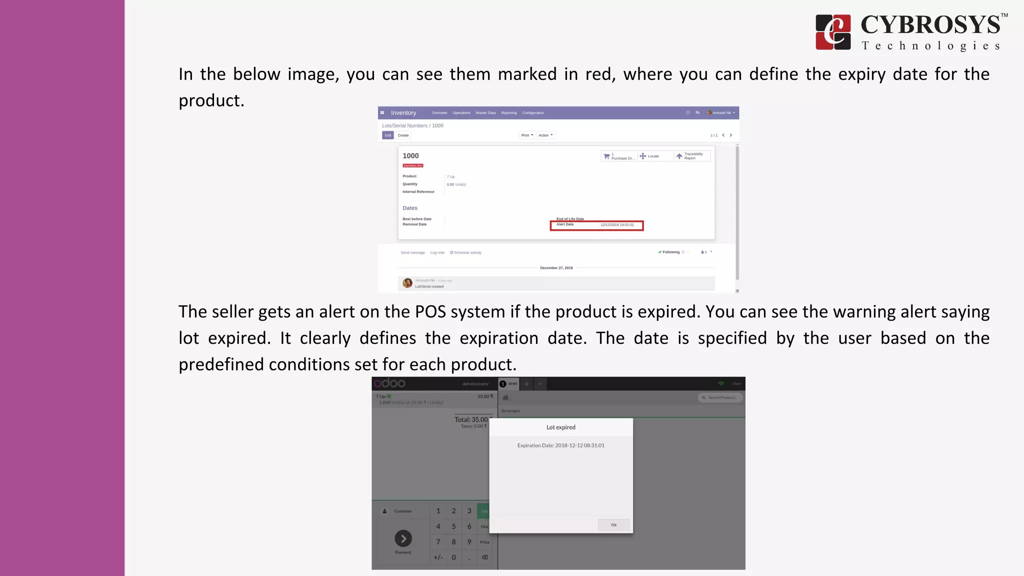 POS LoT Expiry Warning - Odoo v12 | PPT