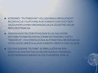 Poslovanje turističke agencije putnik | PPTX