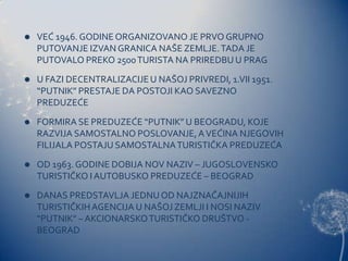 Poslovanje turističke agencije putnik | PPTX