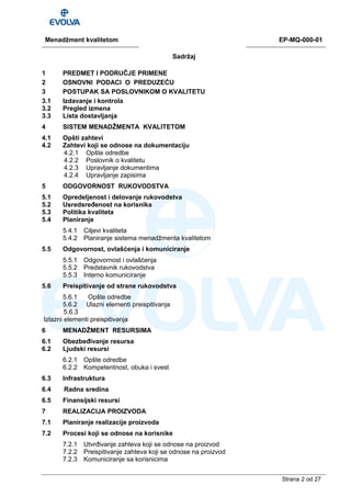 Poslovnik o kvalitetu | DOC