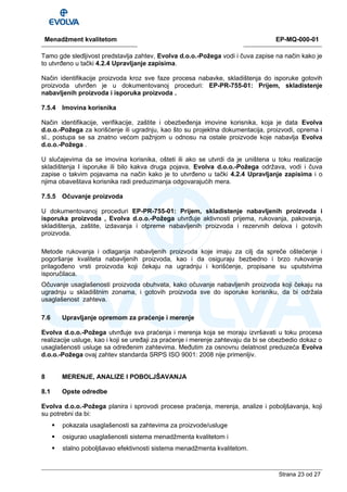 Poslovnik o kvalitetu | DOC