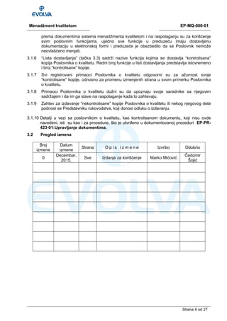 Poslovnik o kvalitetu | DOC