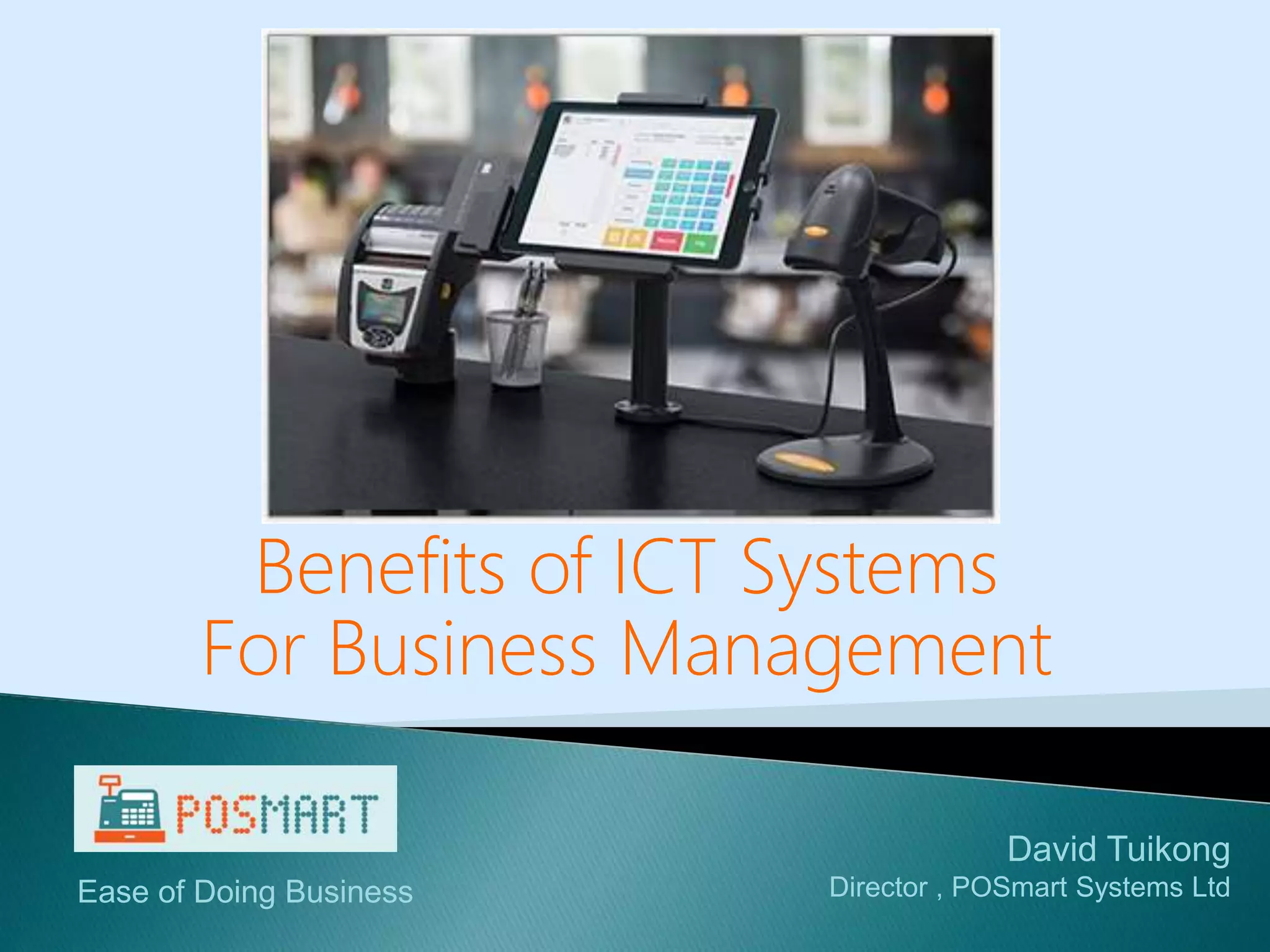 Benefits of Using ICT Systems in Business Management. | PPT