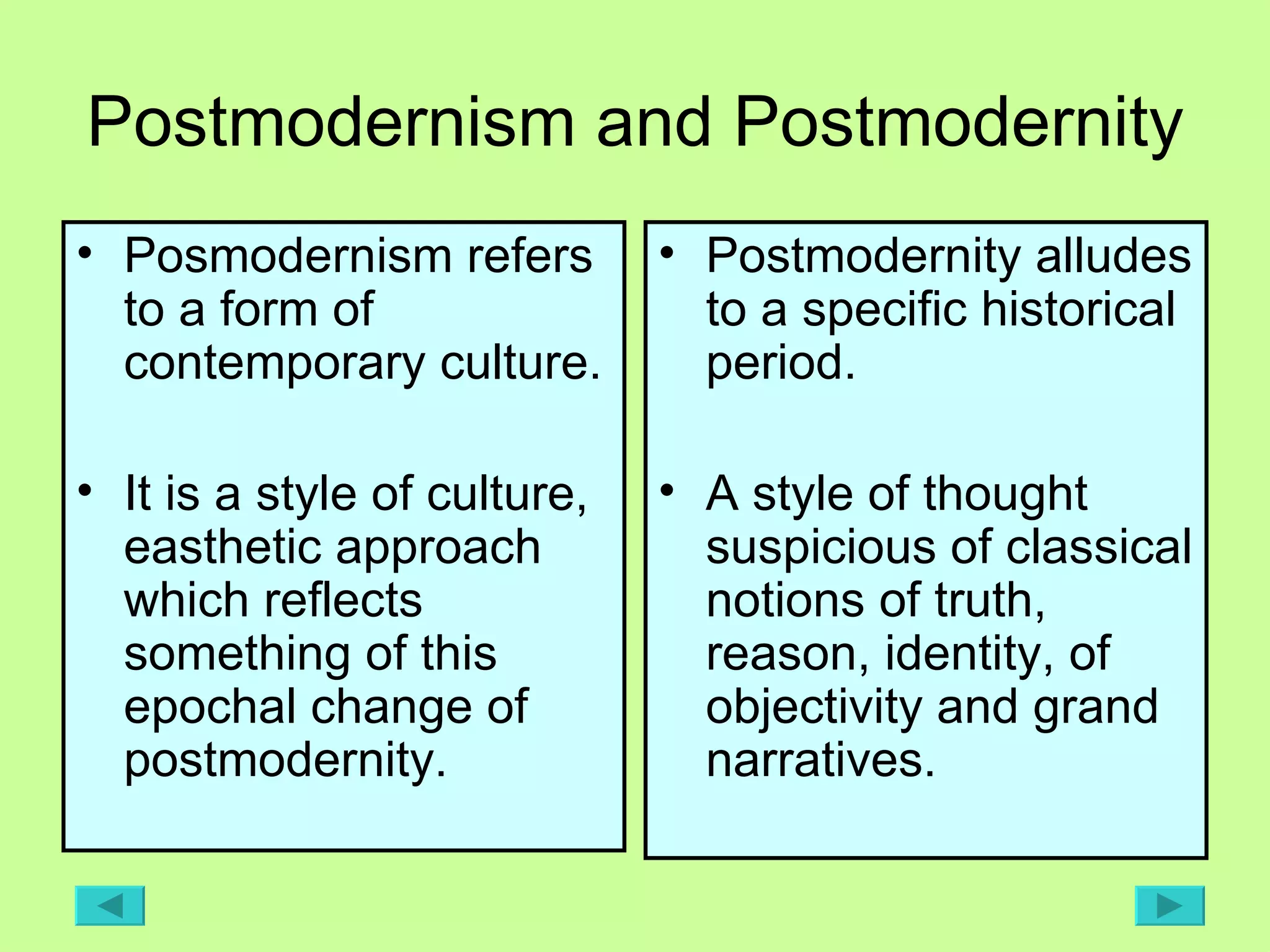 Posmodernism presentation | PPT