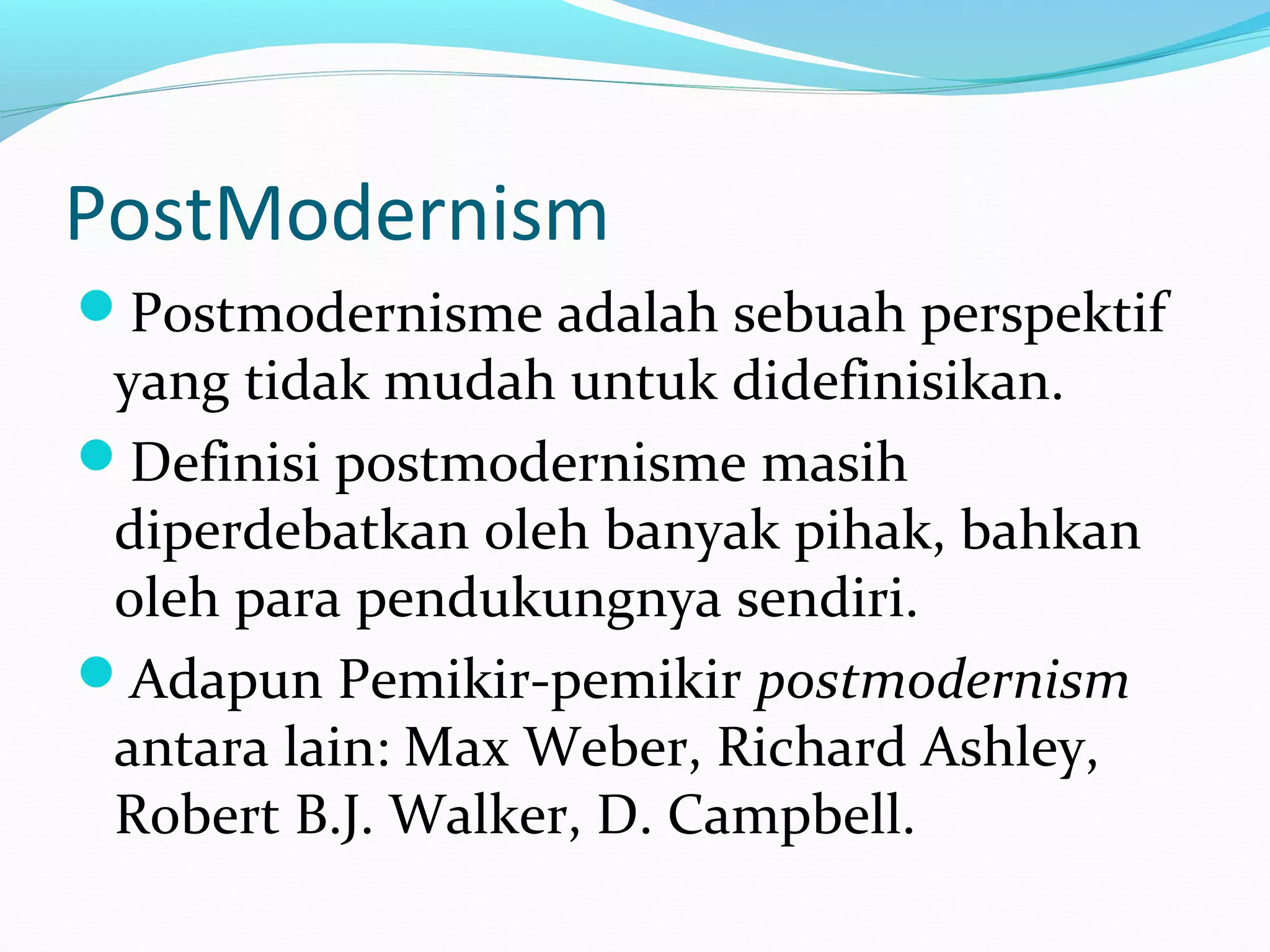 Posmodernisme | PPT