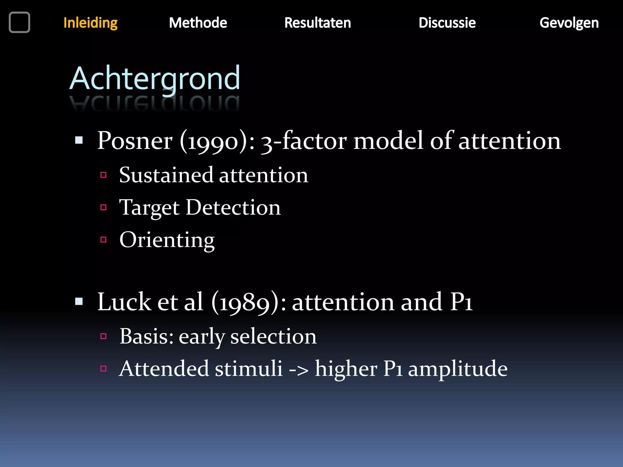 Posner task results | PPTX