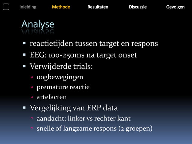 Posner task results | PPT