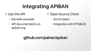 Security Asterisk or FreePBX with APIBAN | PPT