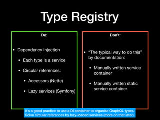 GraphQL-PHP: Dos and don'ts | PPT