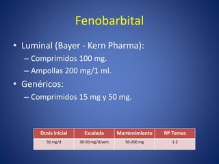 Fármacos antiepilépticos: Posología y formas de presentación | PPTX