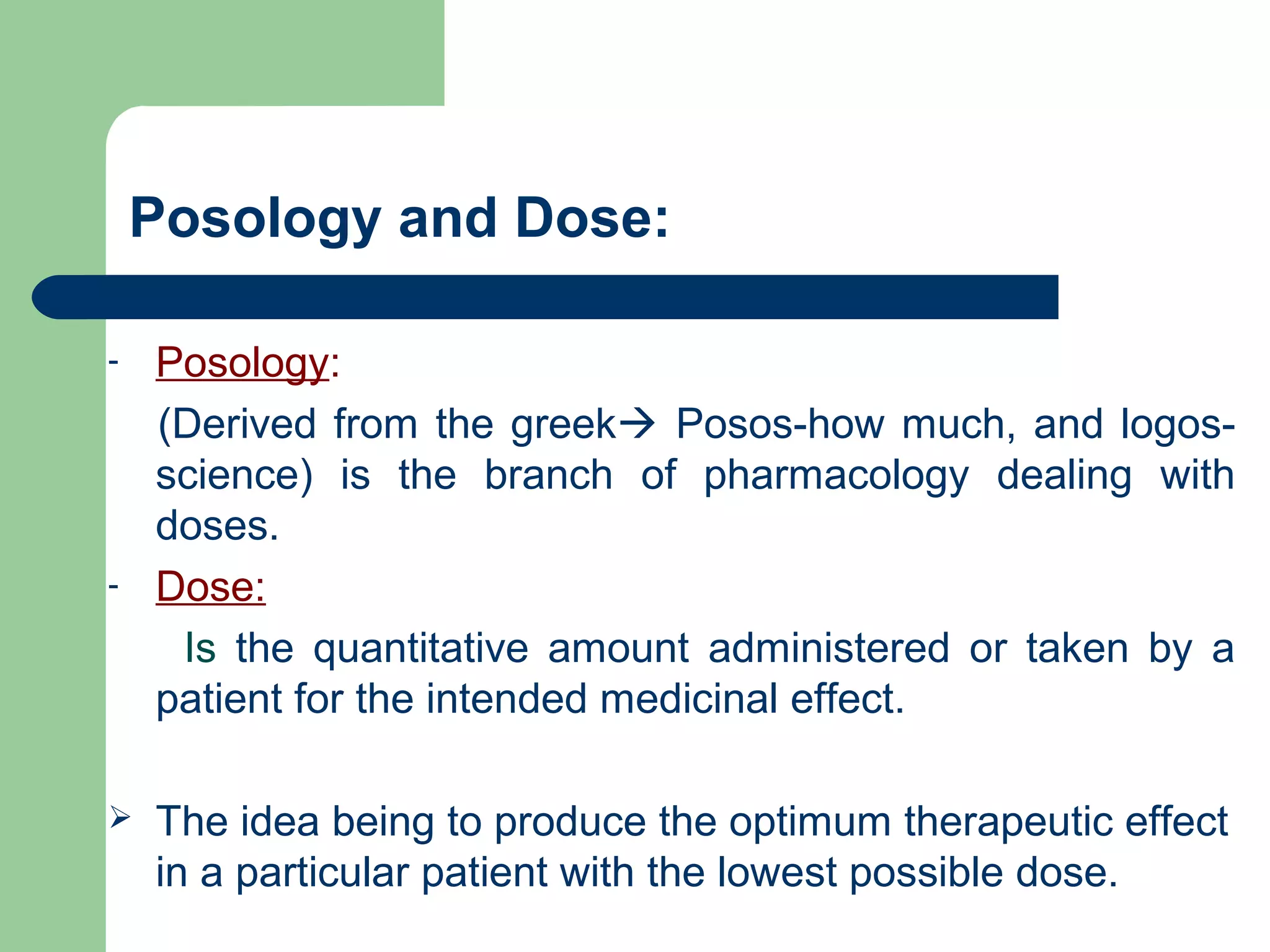 Posology | PPT