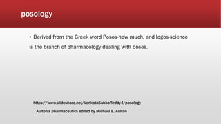 Posology | PPT