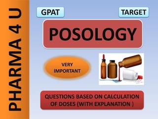 Posology | PPTX | Chemistry | Science