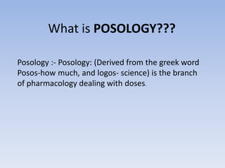 Posology | PPTX