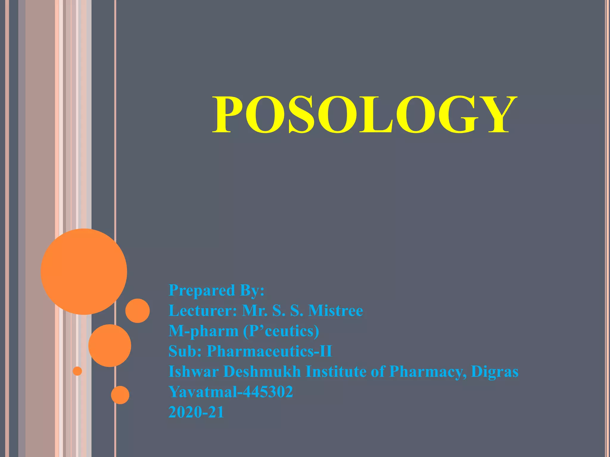 Posology | PPTX | Endocrine and Metabolic Diseases | Diseases and ...
