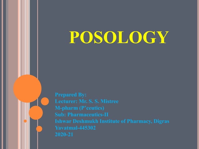 Posology | PPT
