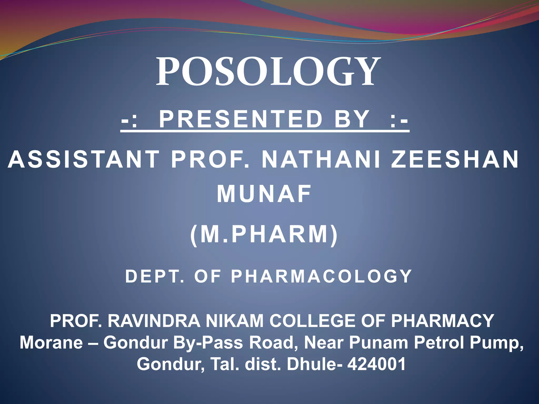 Posology | PPTX