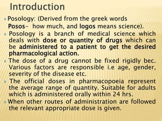 Posology | PPTX