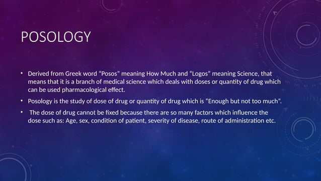 Posology | PPT
