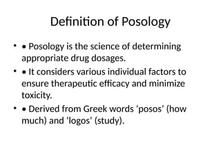 Posology_Presentation_Detailed_Pediatric_Factors_Pharmaceutics_I.pptx